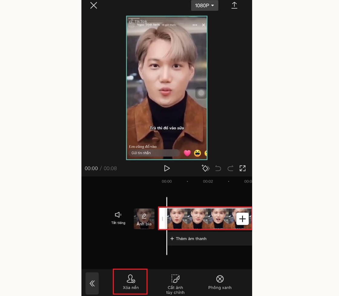 Instructions for Removing Green Background, Merging Backgrounds on CapCut